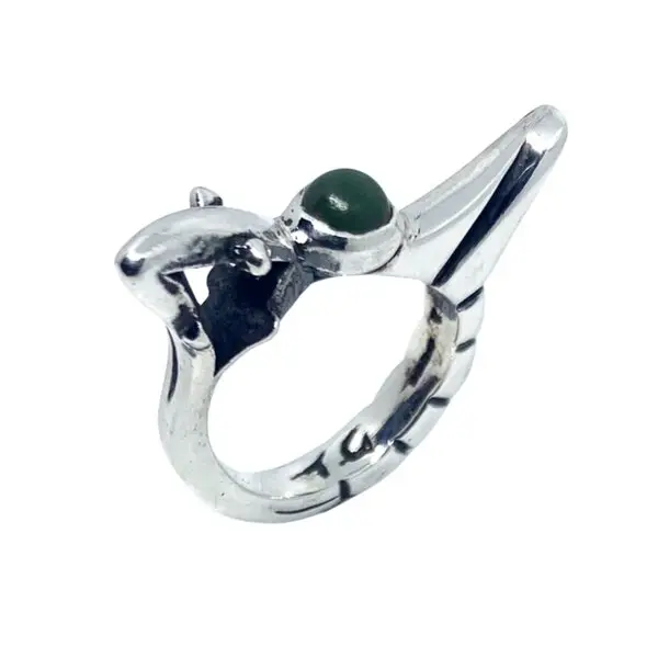 TG-JEWELLERY BY TAMARA GERVASIO The Bird Ring - Green/silver