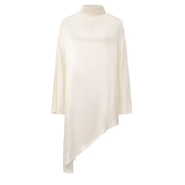 FRONT ROW SHOP Asymmetric Slouch-neck Blouse