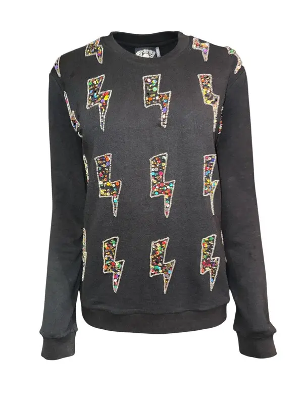 ANY OLD IRON Embellished Lightning Bolt Sweatshirt