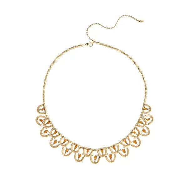 RETRO CHIC Celestial Waltz Necklace - Gold/orange