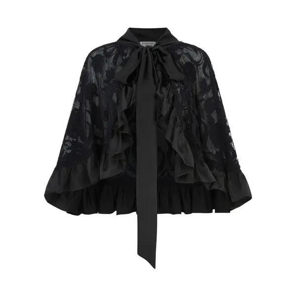 LISA THE LABEL Short Magnolia Lace Cape