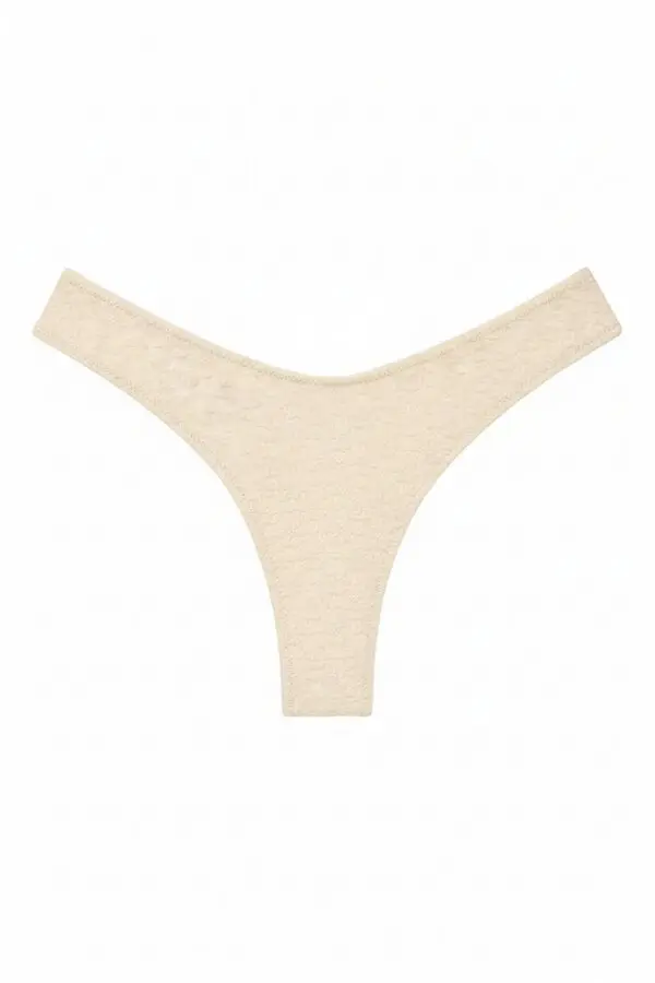 MONTCE Amalia Textured Bikini Bottom - Brown