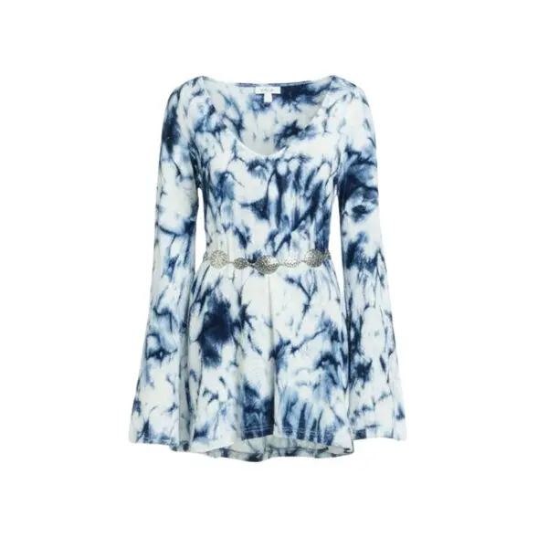 Sab Studio Elowyn Mini Dress With Belt - Black/blue