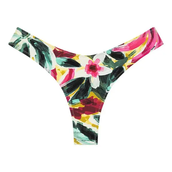 MONTCE Isla Floral Bikini Bottom - Brown