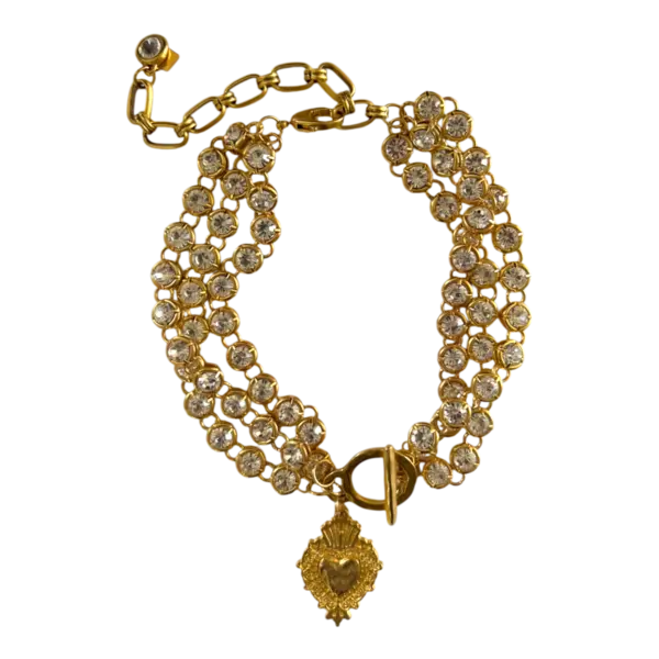 SCCOLLECTION Donatella Rhinestone Choker - Gold