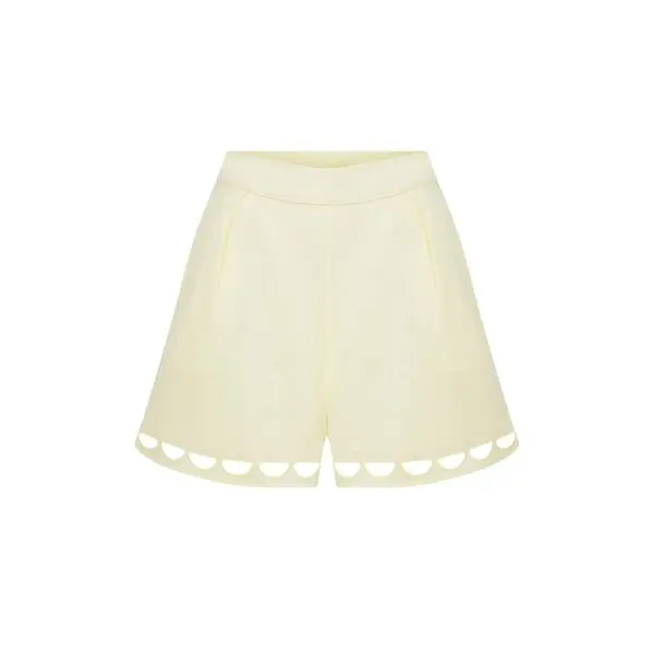 THISISU COLLECTION High-waisted Linen-blend Shorts
