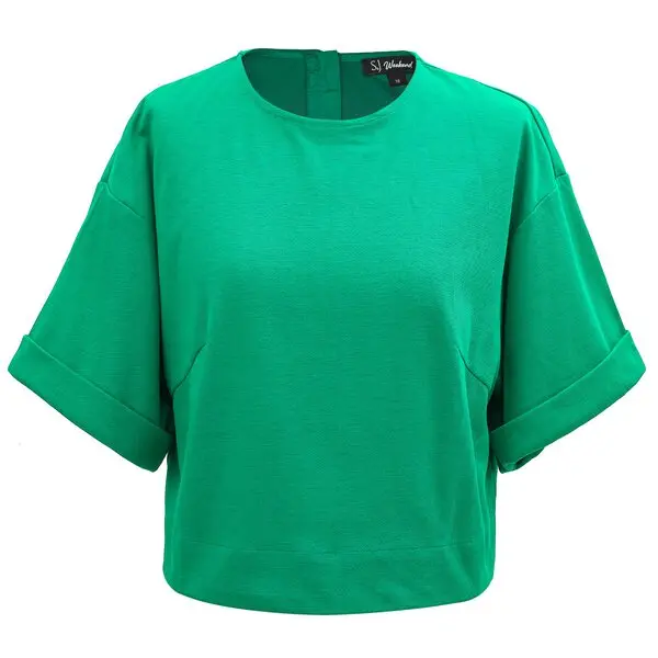 SMART AND JOY Minimalist Crop Cotton T-shirt