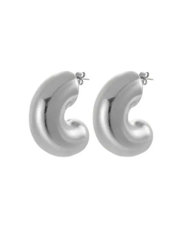 KYBELE STUDIO Chunky Hoop Earrings - Silver