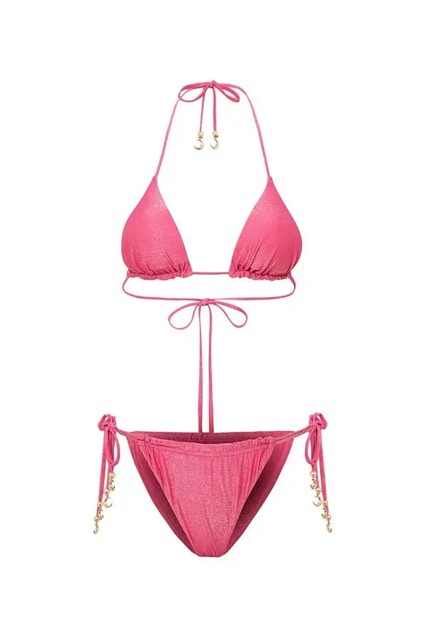 LUNA B Metallic Icon Two-piece Bikini - Pink