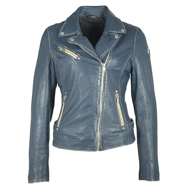 Mauritius Sofia Rf Leather Jacket - Blue