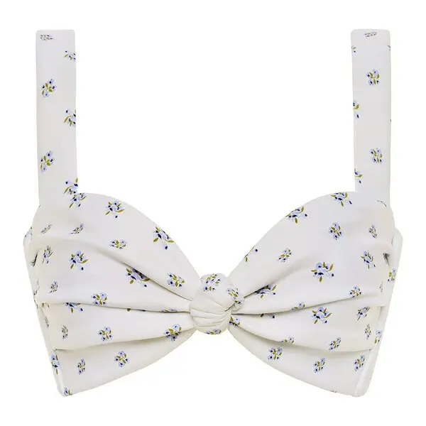 MONTCE Heidi Floral Hayden Bikini Top - White