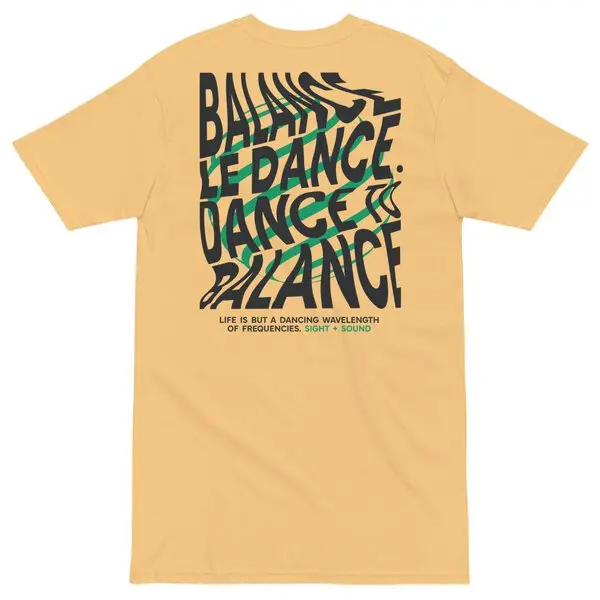 ANCHOR & CREW Balance Le Dance Heavy Cotton Embroidered T-shirt - Gold/yellow