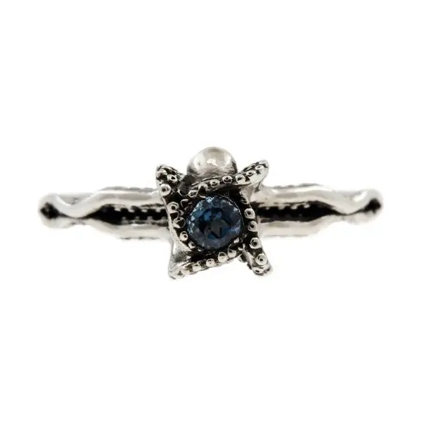 LEE RENEE Octopus London Blue Topaz Ring - Silver