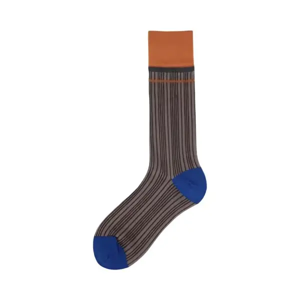 LONDON ATELIER BYPRODUCT Color Block Stockings - Orange/brown