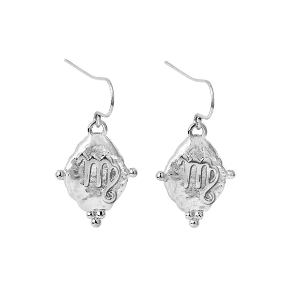 SEVEN SAINTS Virgo Vintage-style Dangle Earrings - Silver