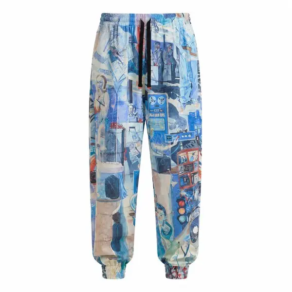 MYSIMPLICATED Graffiti Design Recycled Fabric Trousers