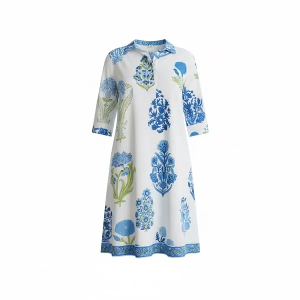 MARY MARSHMALLOW Delray Floral Print Dress - Blue
