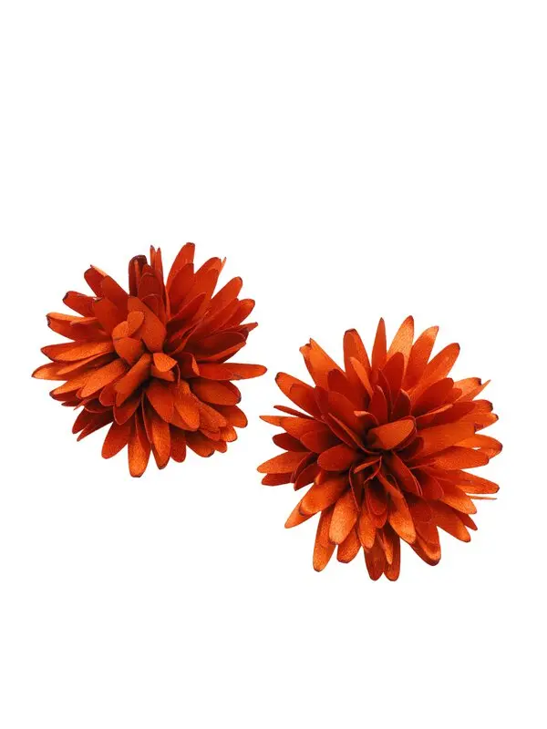 SITA NEVADO Petunia Flower Earrings - Orange