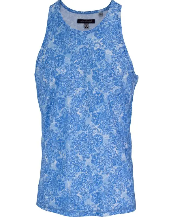 LORDS OF HARLECH Tedford Paisley Wave Tank - Blue