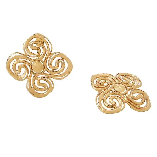 RETRO CHIC Eternal Spiral Earrings - Gold