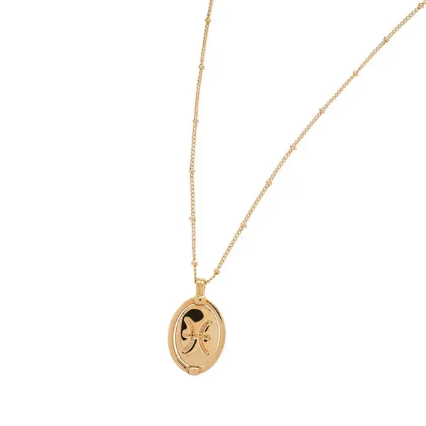 EMMA HOLLAND JEWELLERY Zodiac Pisces Spinner Necklace - Gold/blue