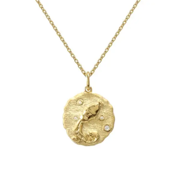 HYE JANE JEWELRY Aquarius Zodiac Pendant - Gold