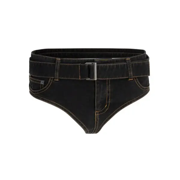 CIRCULAR PATH Brief Bikini Bottoms - Black