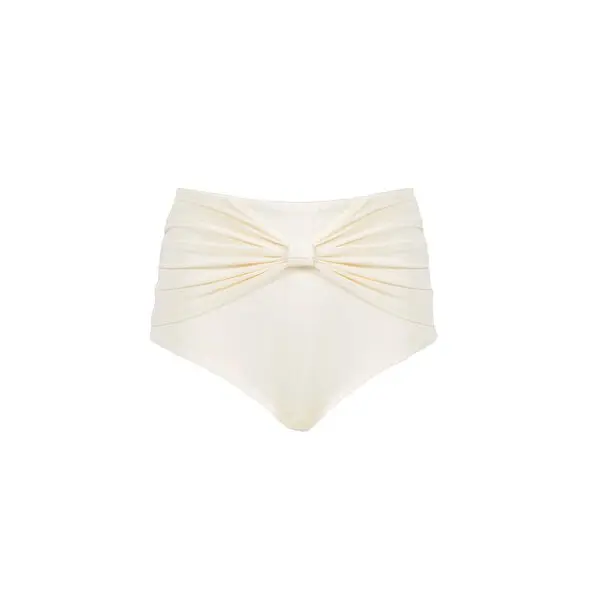DECOLET THE LABEL Lilly High-waisted Bikini Bottoms - White