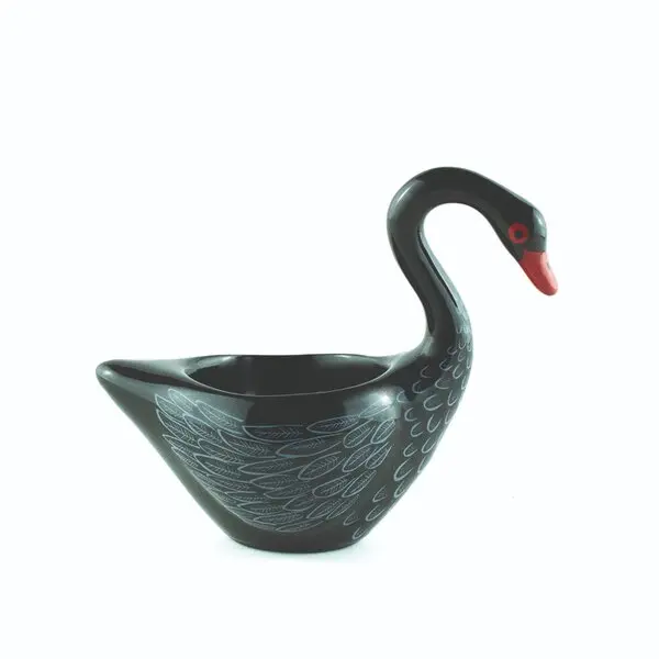 Hannah Turner Swan Egg Cup - Black