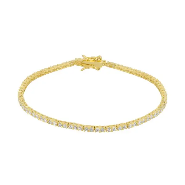 SPERO LONDON Sterling Silver Tennis Bracelet - Gold