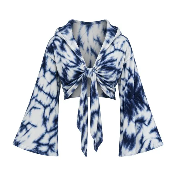 Sab Studio Tie-dye Hoodie - Black/blue