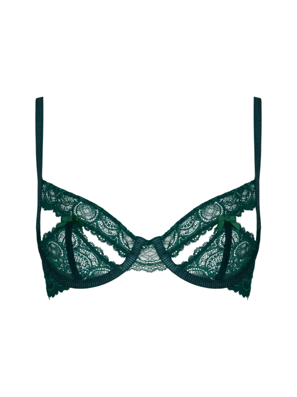BONBON LINGERIE Temptress Ouvert Bra - Green