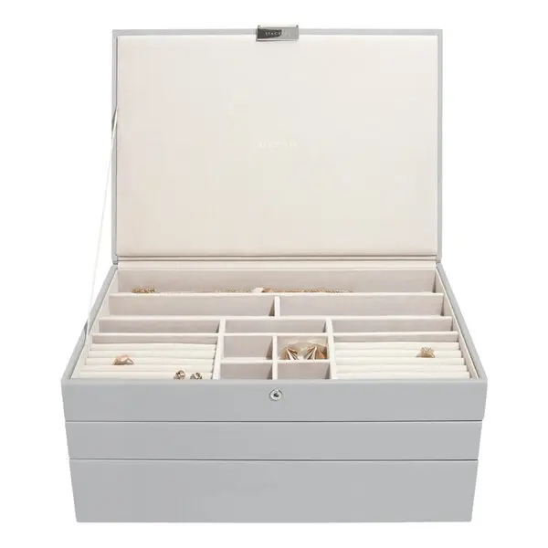 STACKERS Supersize Jewelry Box Set Of Three - Grey