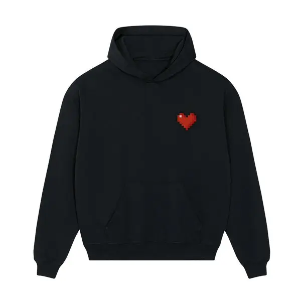 MYSIMPLICATED Cotton Hoodie With Graphic Detail - Black/red