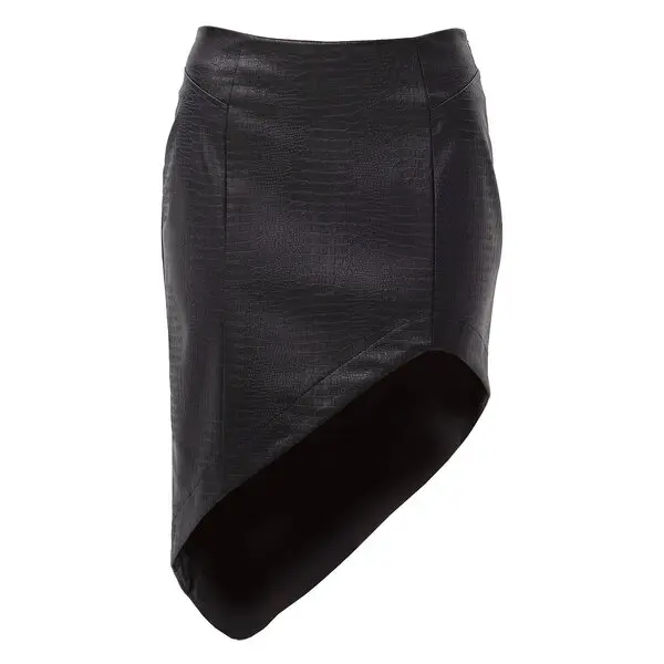 MAISON BOGOMIL Faux Leather Asymmetric Skirt - Black