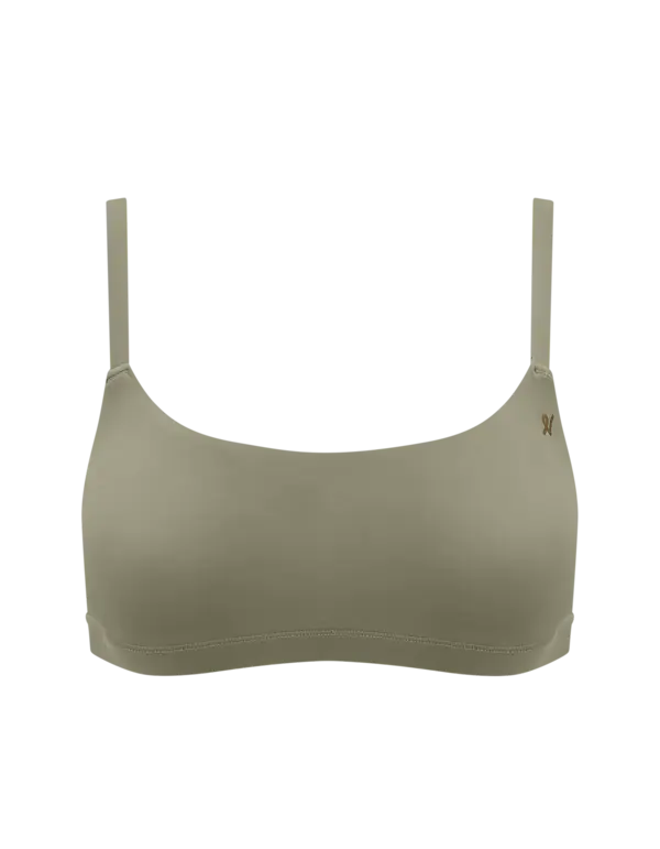 NUDEA The Stretch Scoop Neck Bralette Sage - Green