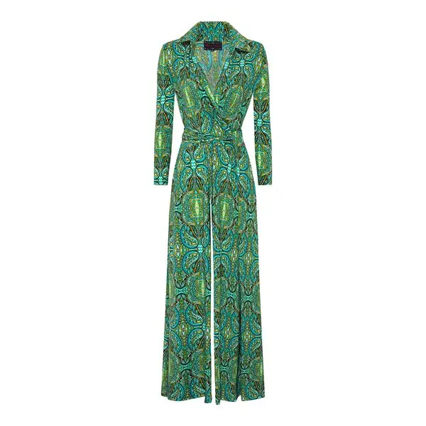 BEATRICE VON TRESCKOW Paisley Print Wide-leg Jumpsuit - Green
