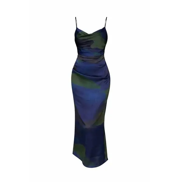 GIRL IN MIND Molly Slip Midi Dress - Blue