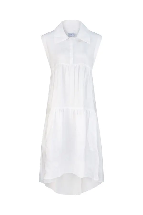 DREF Campari A-line Linen Maxi Dress
