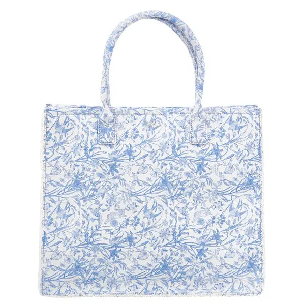 FABLE ENGLAND Bunny Blues Structured Tote