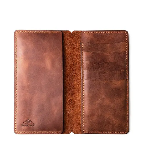 ROARCRAFT Iphone Leather Wallet Case Tripolis Tobacco - Brown