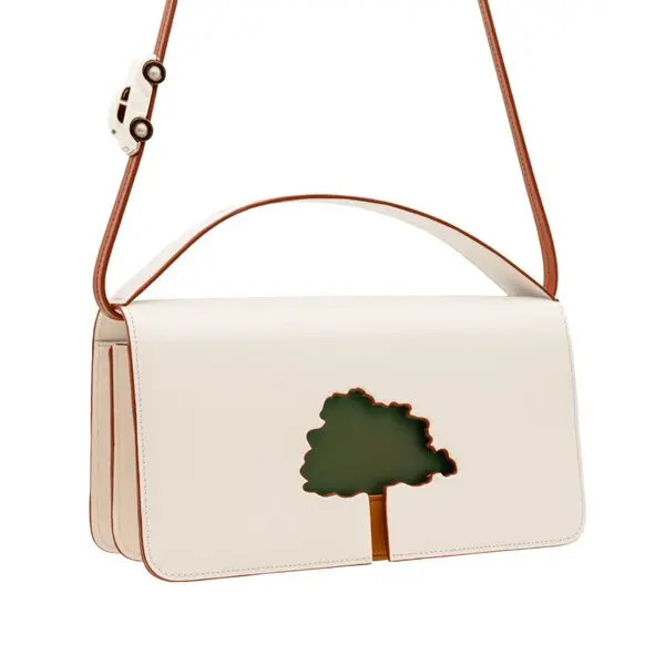 ABSURDE Speed Limit Medium Leather Bag - White