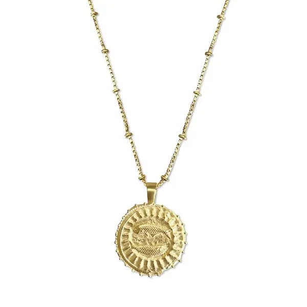 RIZE Pisces Zodiac Manifesting Vermeil Necklace - Gold