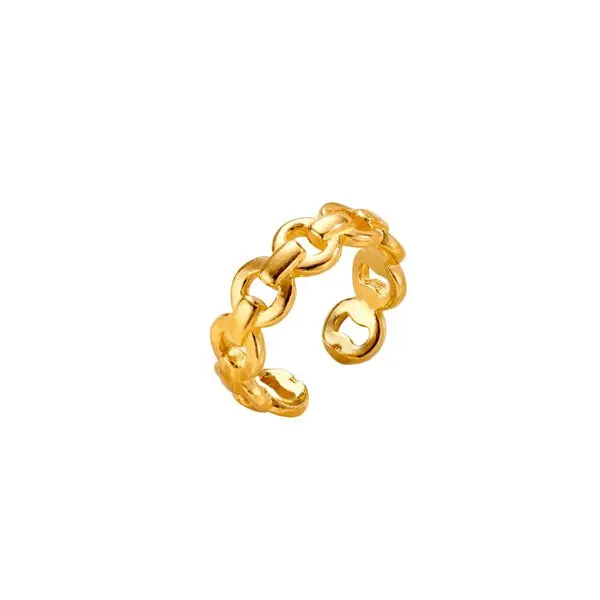 POSH TOTTY DESIGNS Curb Link Open Ring - Gold