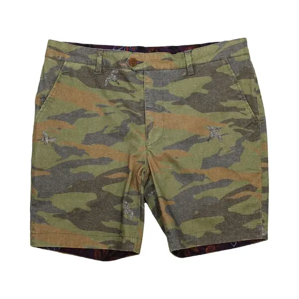 LORDS OF HARLECH Printed Flat-front Short