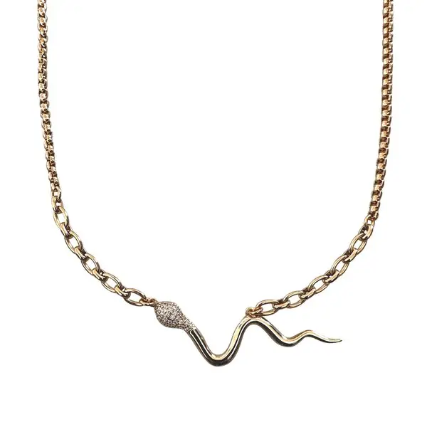 IN CAUDA VENENUM Uraeus Necklace - Gold