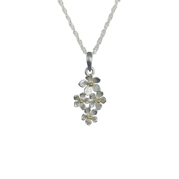ISLA SILVER Gold And Silver Flower Pendant Necklace - Gold/silver