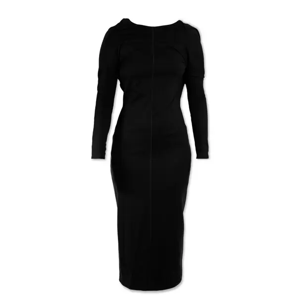THE ETHOS STUDIO Sarah Midi Dress - Black