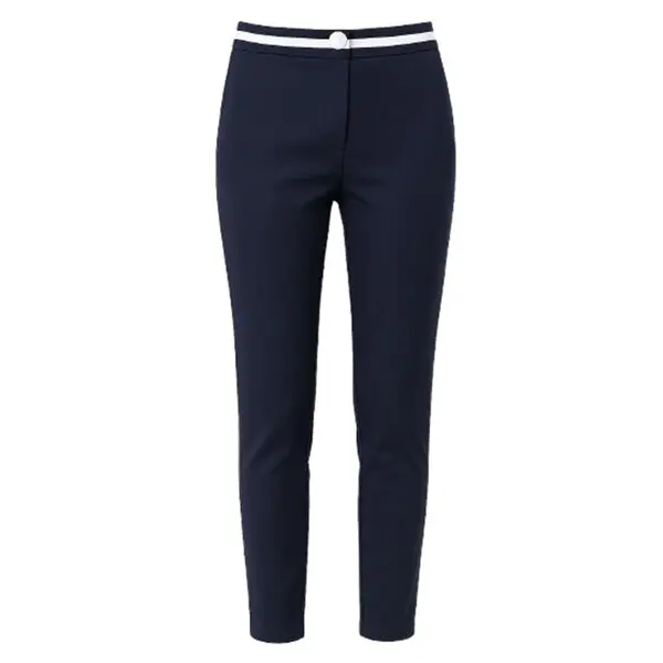 CONQUISTA Fitted Trousers With Contrast Stripe