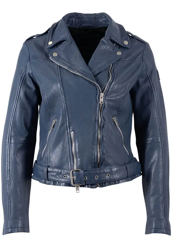 Mauritius Wild Rf Leather Jacket - Blue
